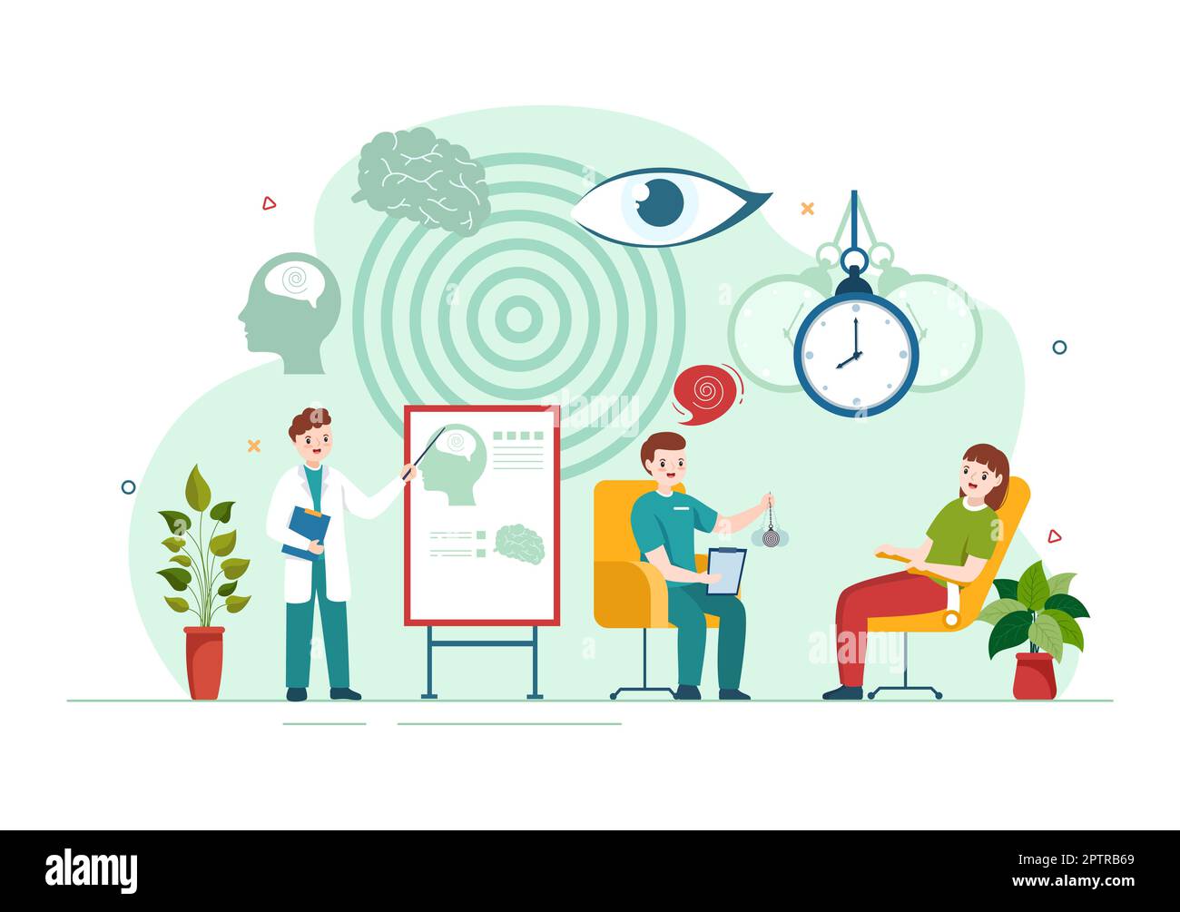 Hypnosis with Black and White Spirals Creating an Altered State of Mind ...