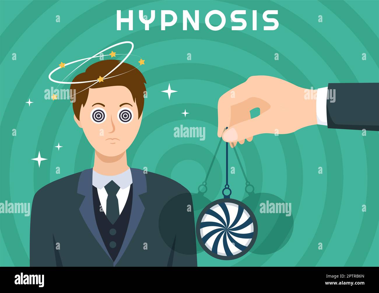 Hypnosis with Black and White Spirals Creating an Altered State of Mind ...