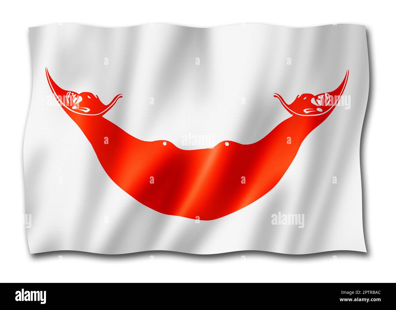 Rapanui, Easter Island flag, Chile. 3D illustration Stock Photo - Alamy