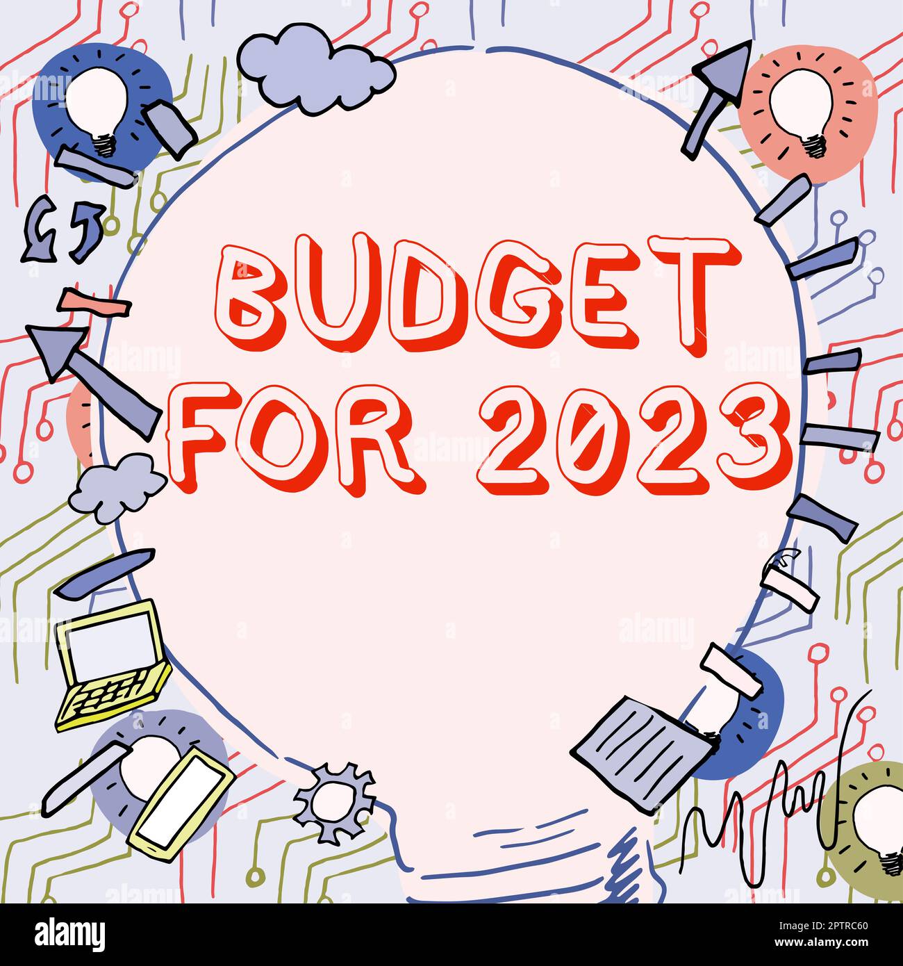 Text caption presenting Budget For 2023, Business concept An written ...