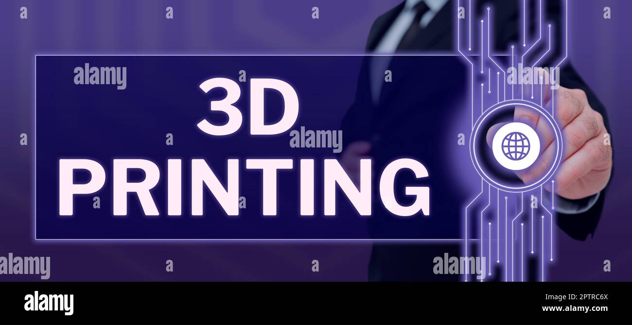 Handwriting text 3D Printing, Concept meaning making a physical object ...