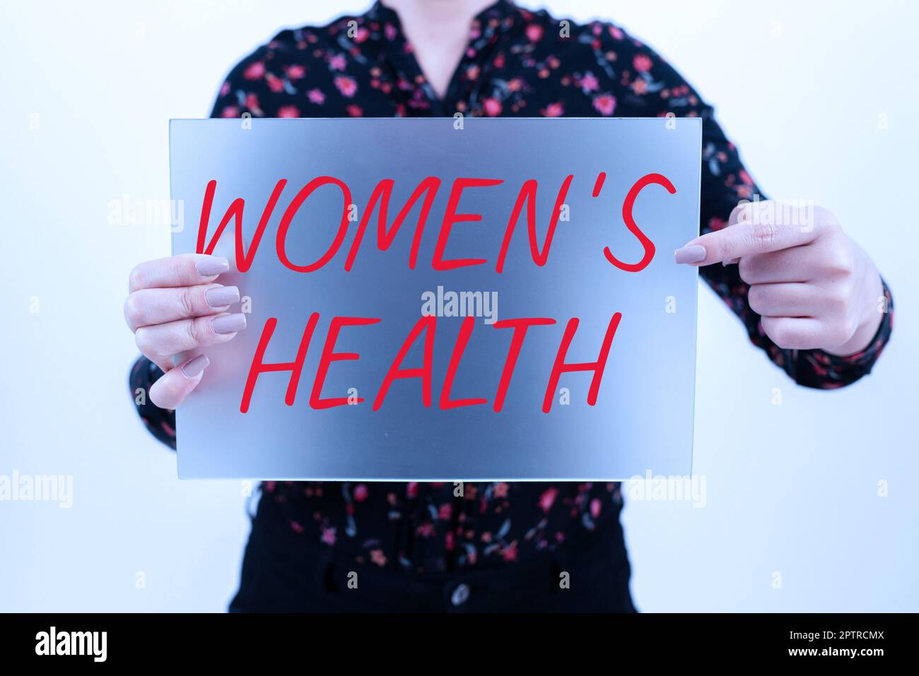 Sign displaying Women's Health, Word Written on Women's physical health ...
