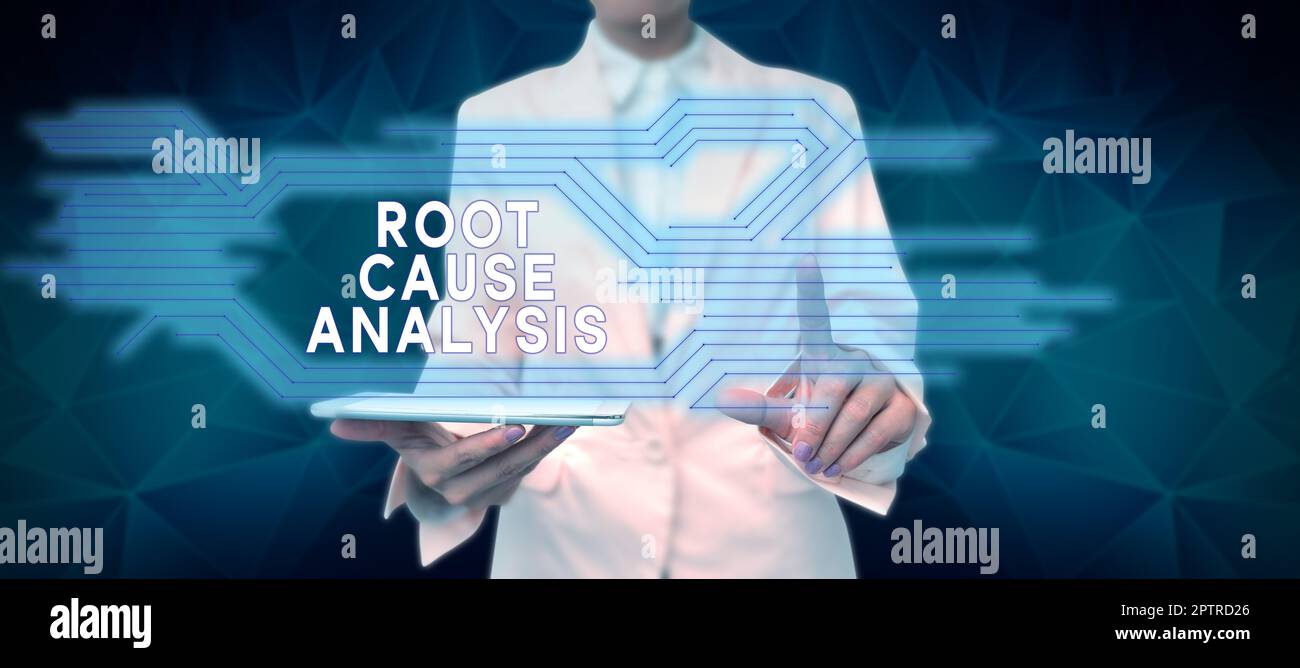 Conceptual display Root Cause Analysis, Business idea Method of Problem Solving Identify Fault ...