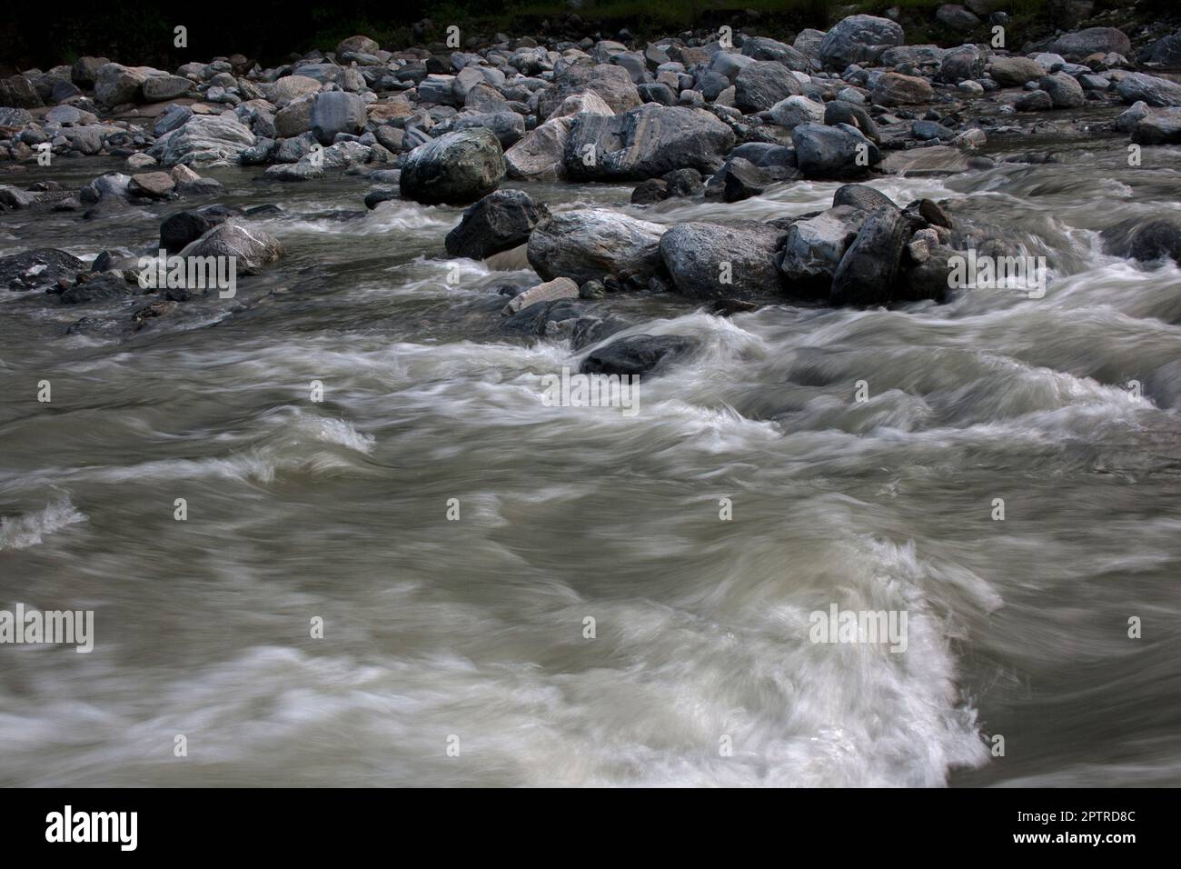 Fast flowing mountain rivers of the Himalayas Stock Photo - Alamy