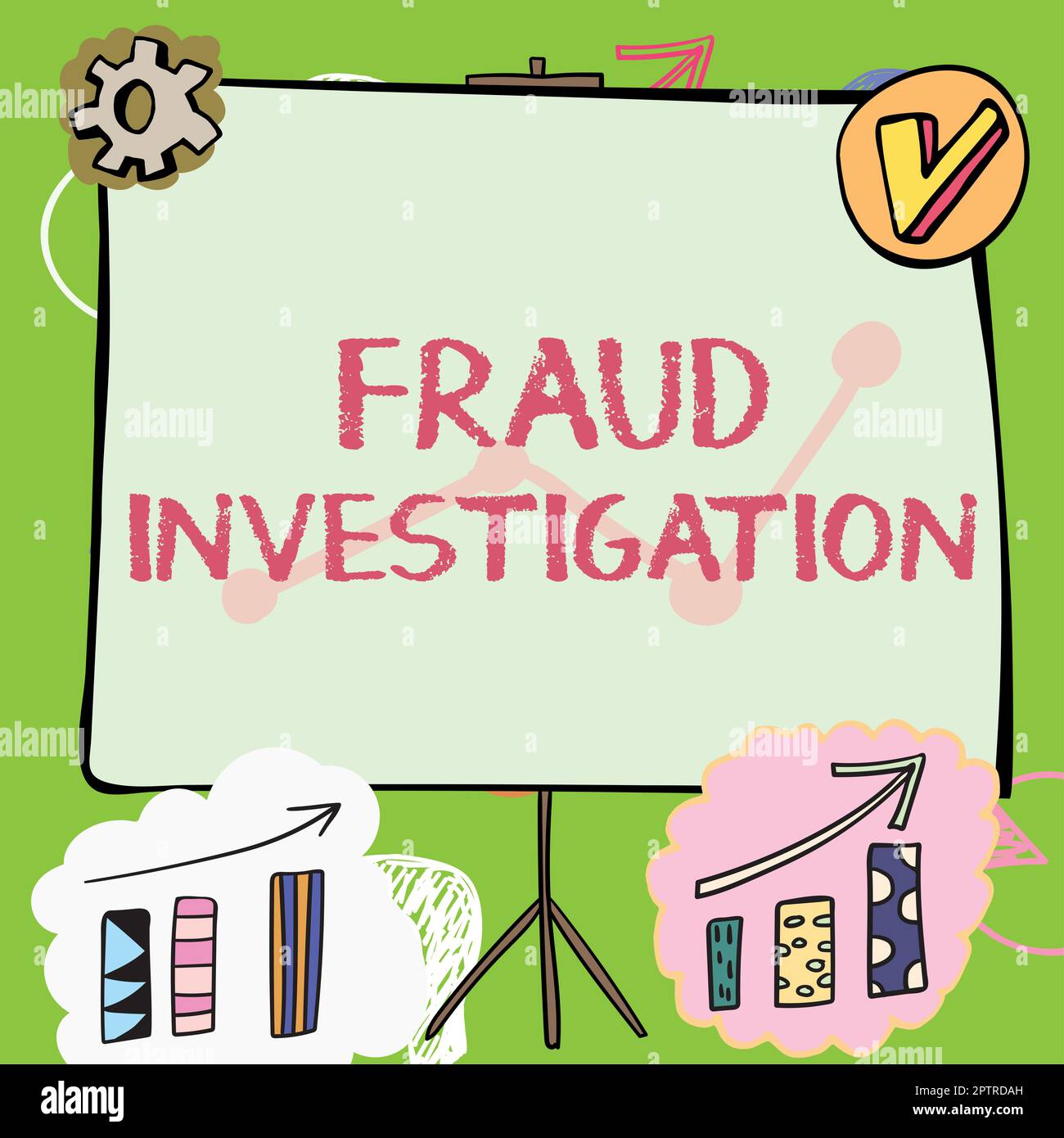 Hand writing sign Fraud Investigation, Business approach process of ...