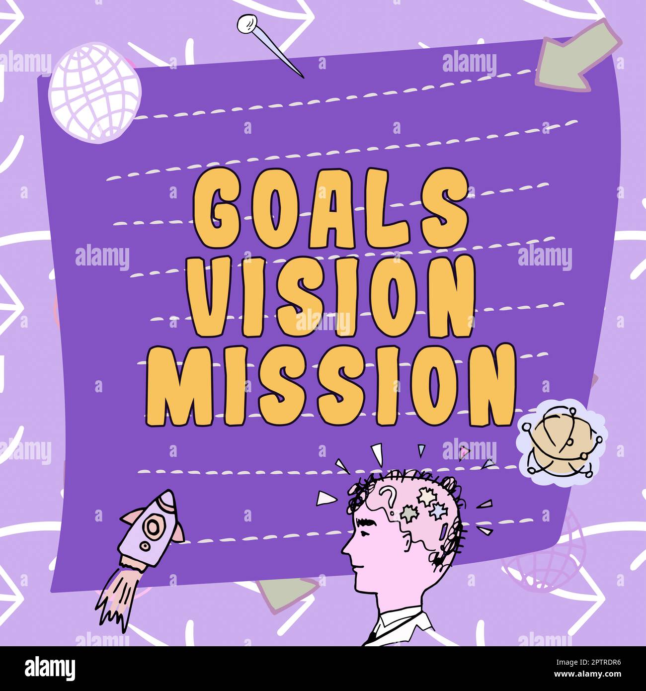 Sign displaying Goals Vision Mission, Word for practical planning ...