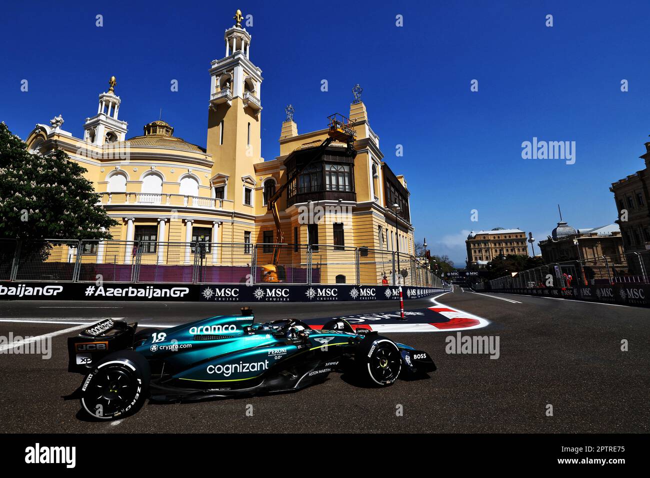 Baku, Azerbaijan. 28th Apr, 2023. Lance Stroll (CDN) Aston Martin F1 ...