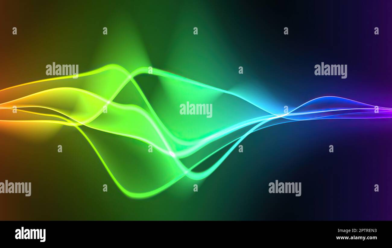 Wave line flowing rainbow color Stock Photo - Alamy