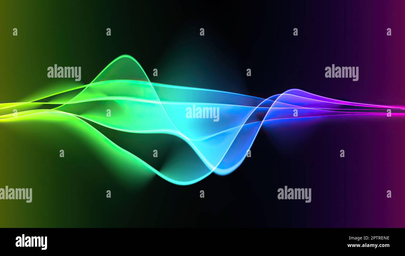 Wave line flowing rainbow color Stock Photo - Alamy