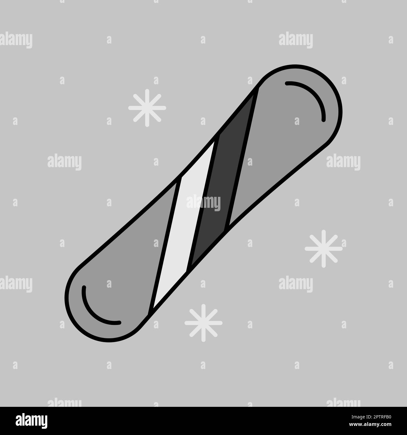 Snowboard Clipart Black And White