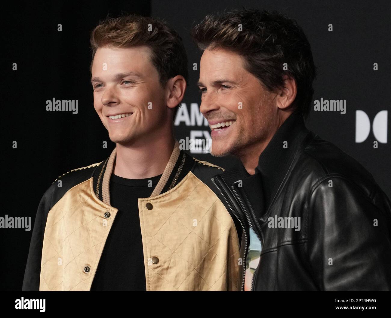 (L-R) Matthew Edward Lowe and Rob Lowe arrives at the GUARDIANS OF THE ...