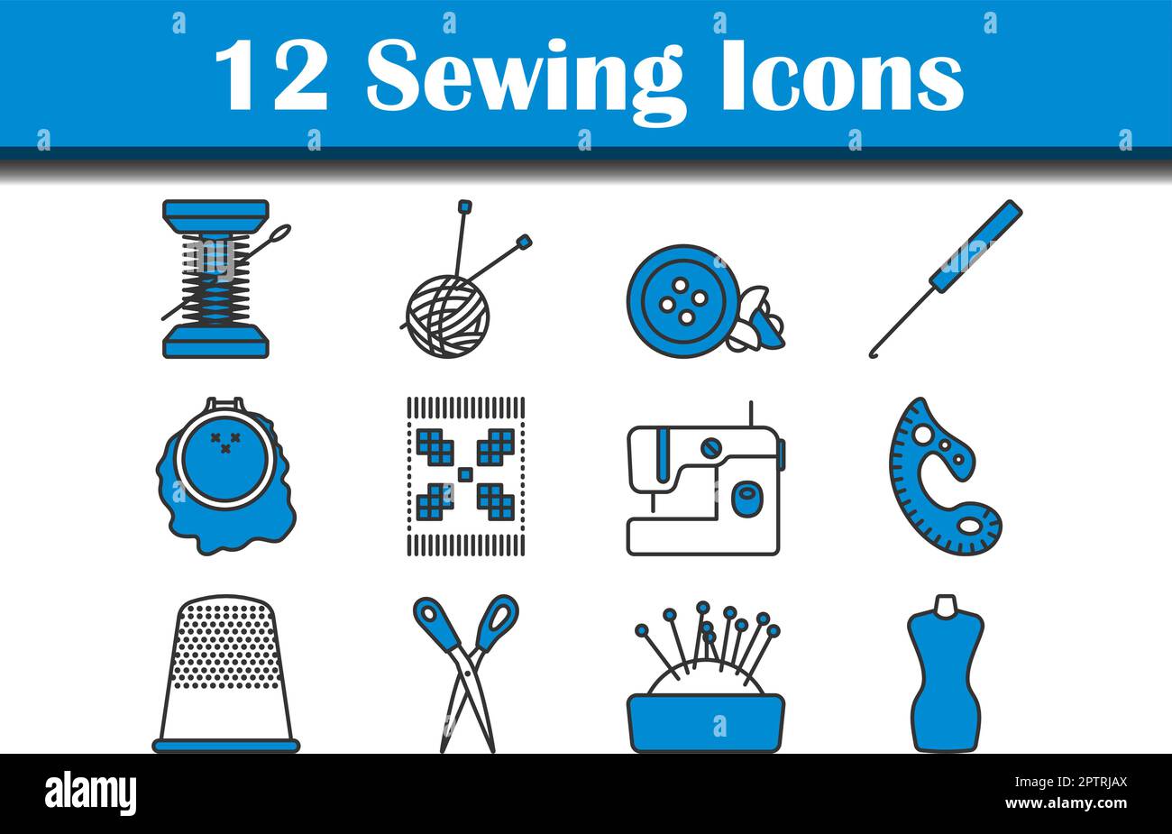 Thick thread icon sewing hi-res stock photography and images - Alamy