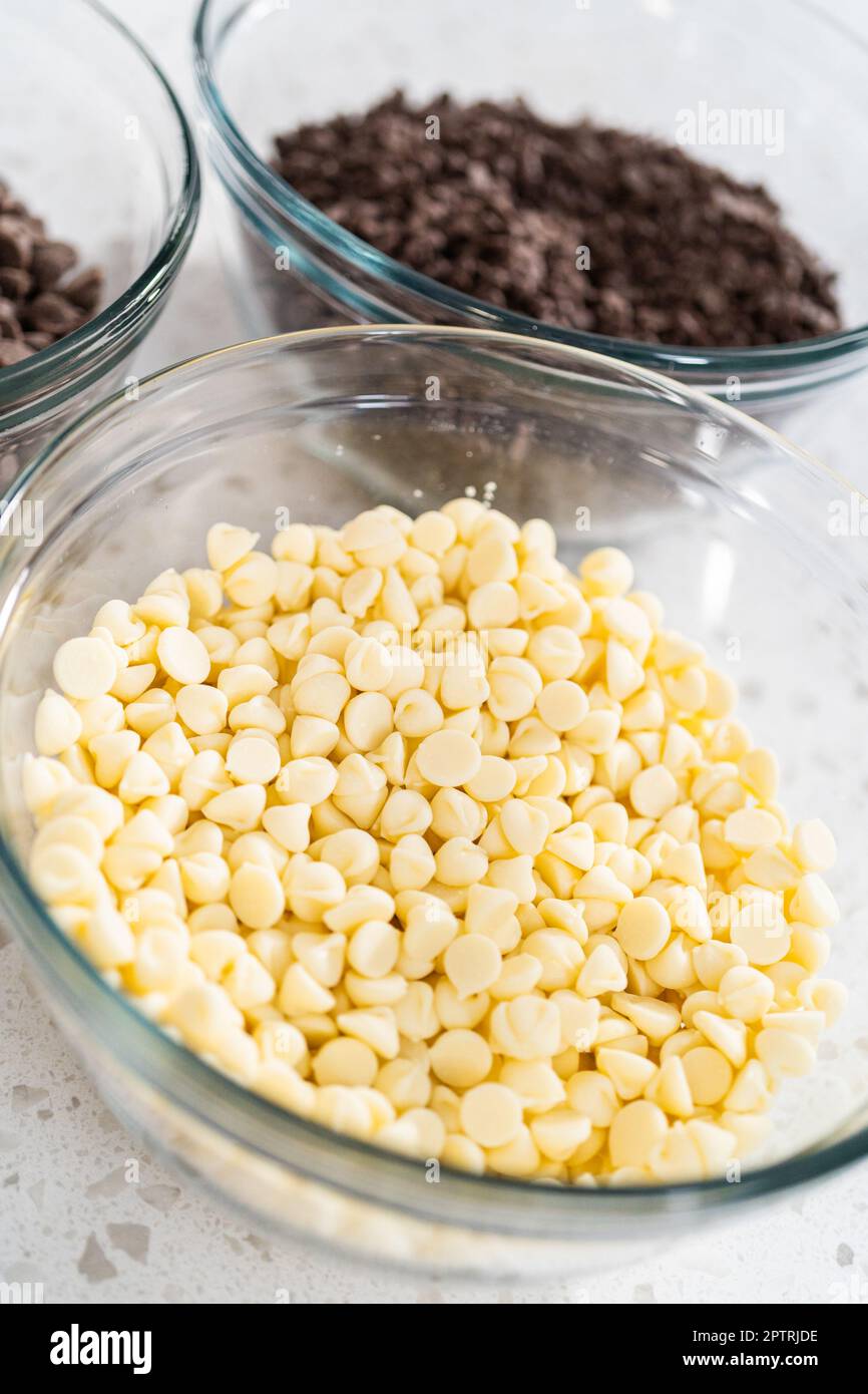 Variety of chocolate chips Stock Photo - Alamy