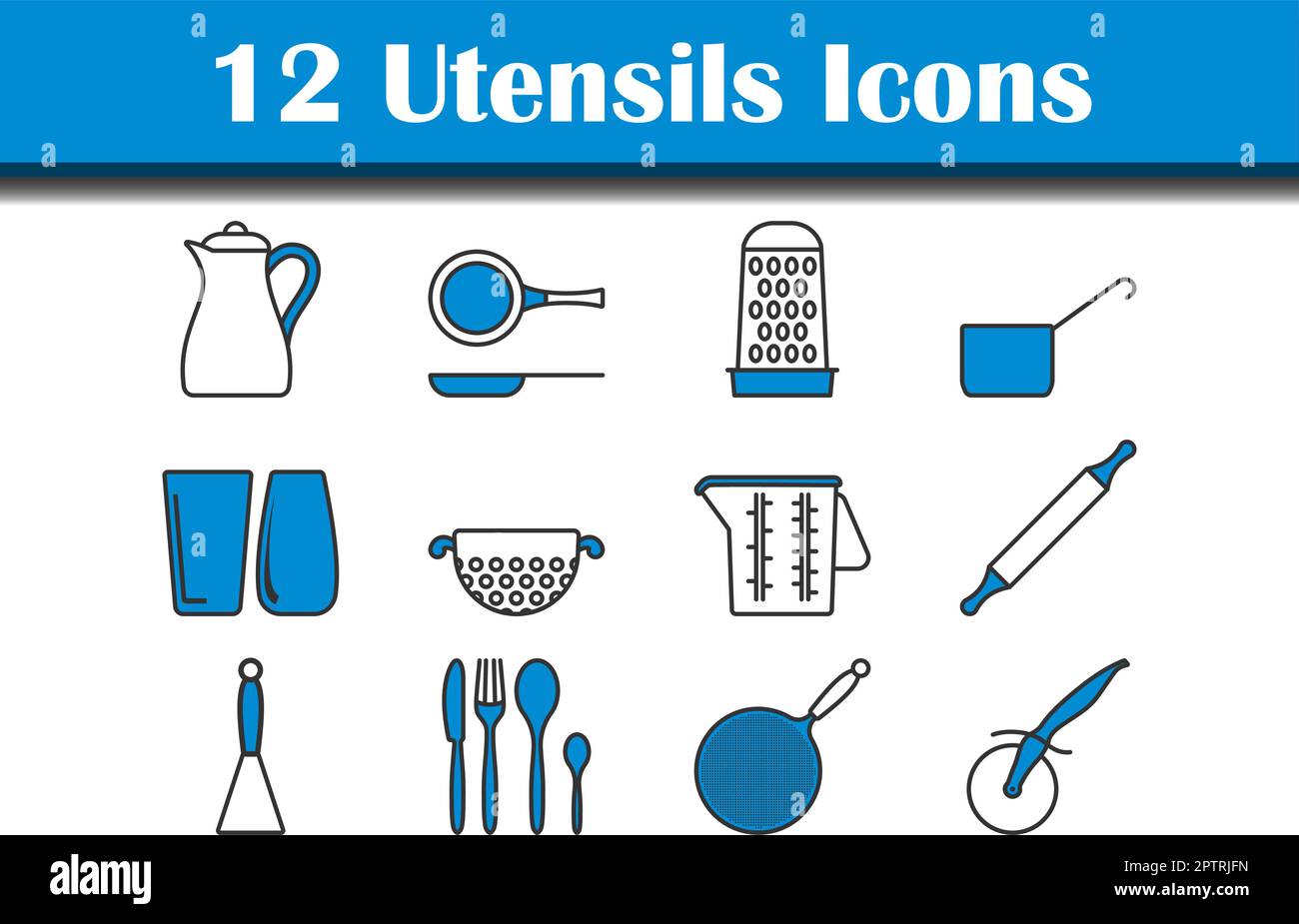 Utensils Icon Set Stock Vector Image & Art - Alamy