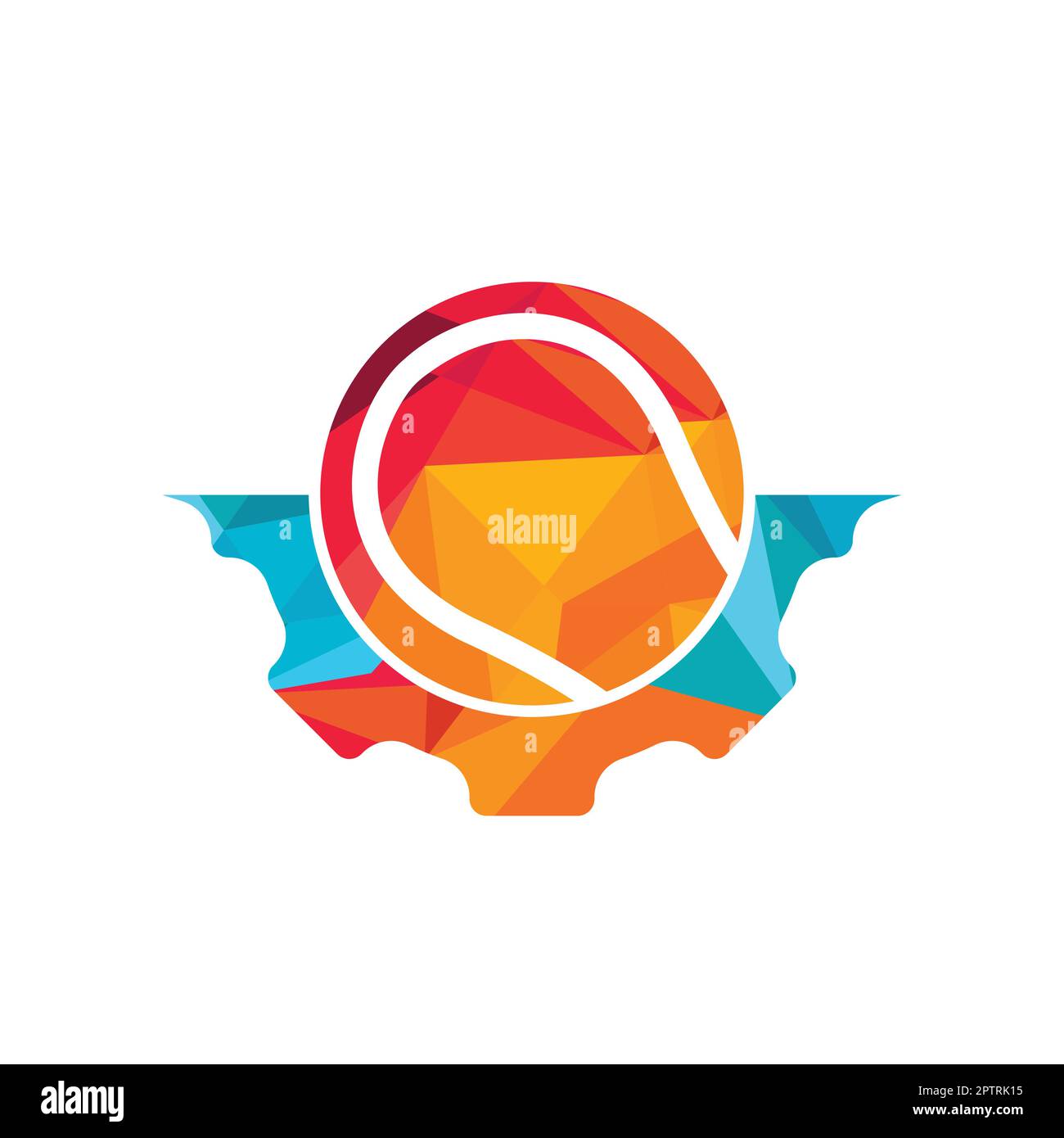 Tennis Gear vector logo design template. Unique tennis and industrial ...