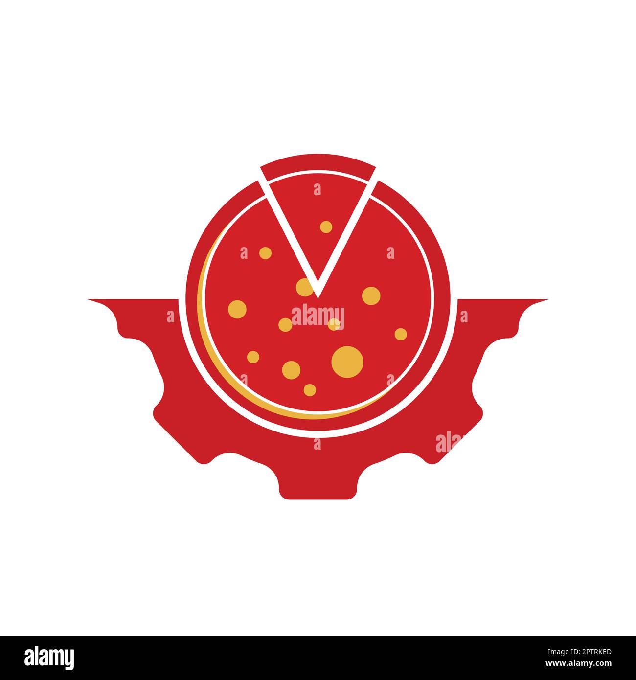 Pizza gear vector logo design. Food and mechanic symbol or icon Stock ...