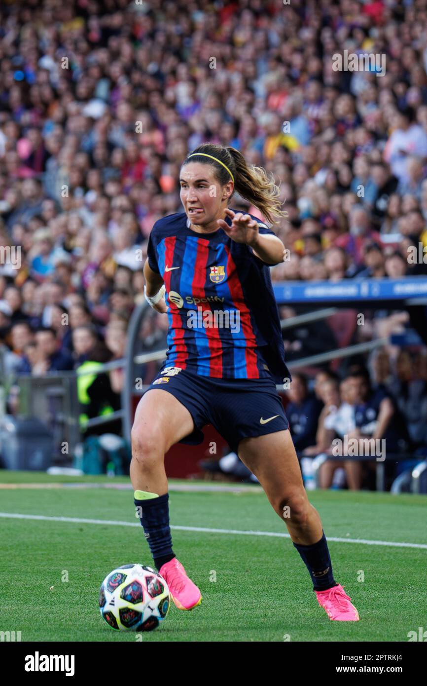 Barcelona, Spain. 27th Apr, 2023. Mariona in action during the Uefa ...