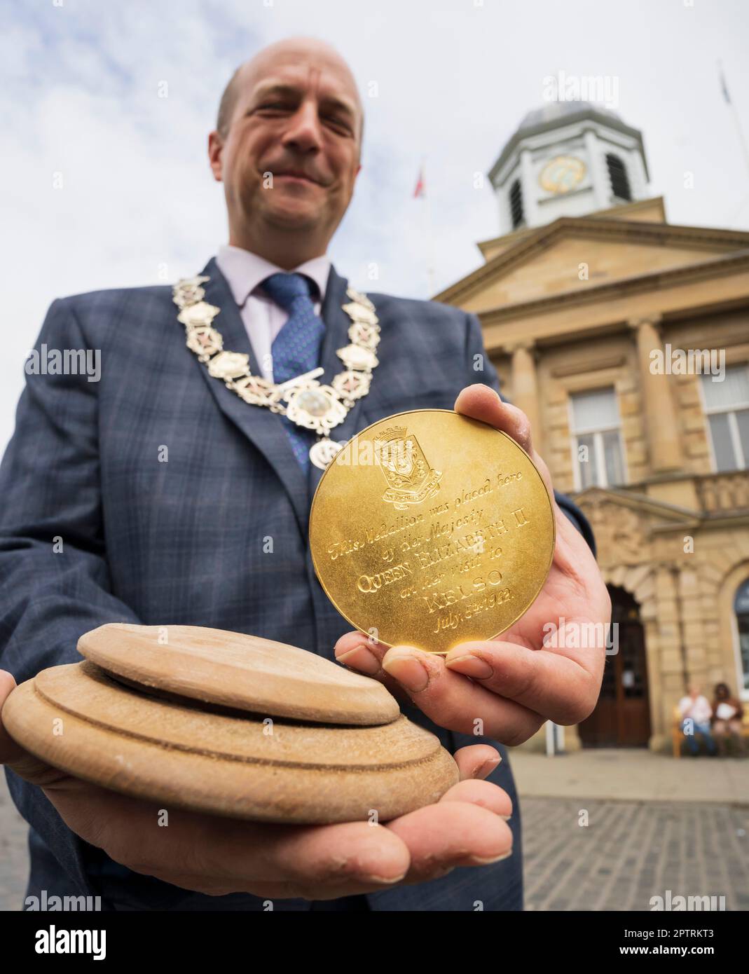 Kelso time capsule opening April 28th 2023. Gavin Horsburgh provost of ...