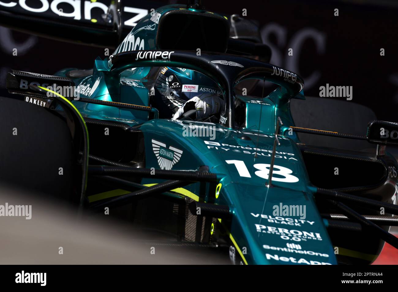 Baku, Azerbaijan. 28th Apr, 2023. Lance Stroll (CDN) Aston Martin F1 ...