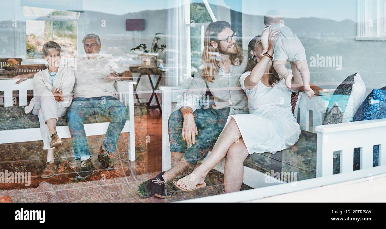 Family is everything. a beautiful family bonding at home Stock Photo ...