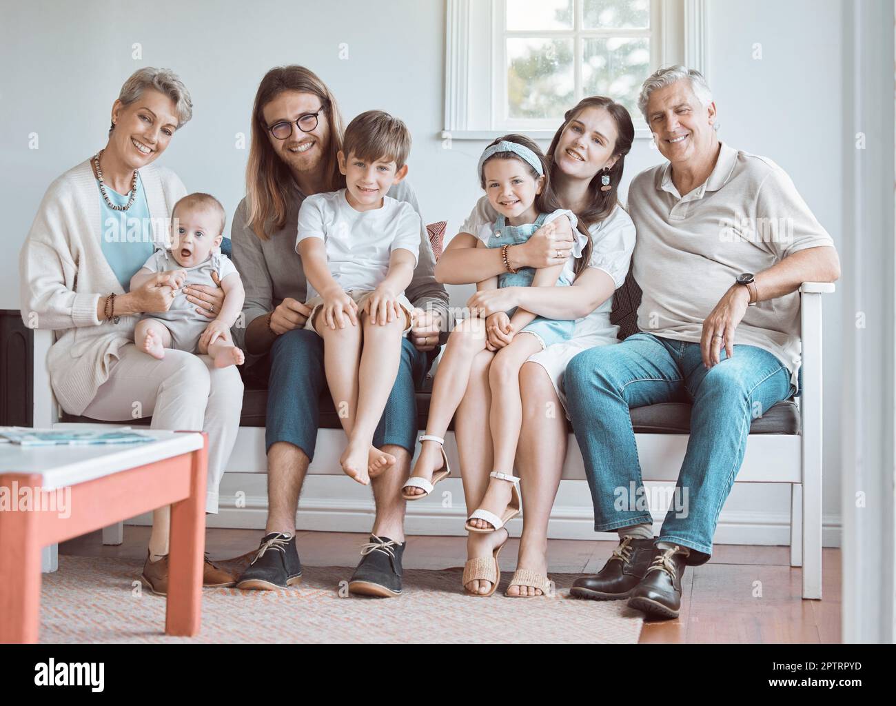 Things change, family doesnt. a beautiful family bonding at home Stock ...
