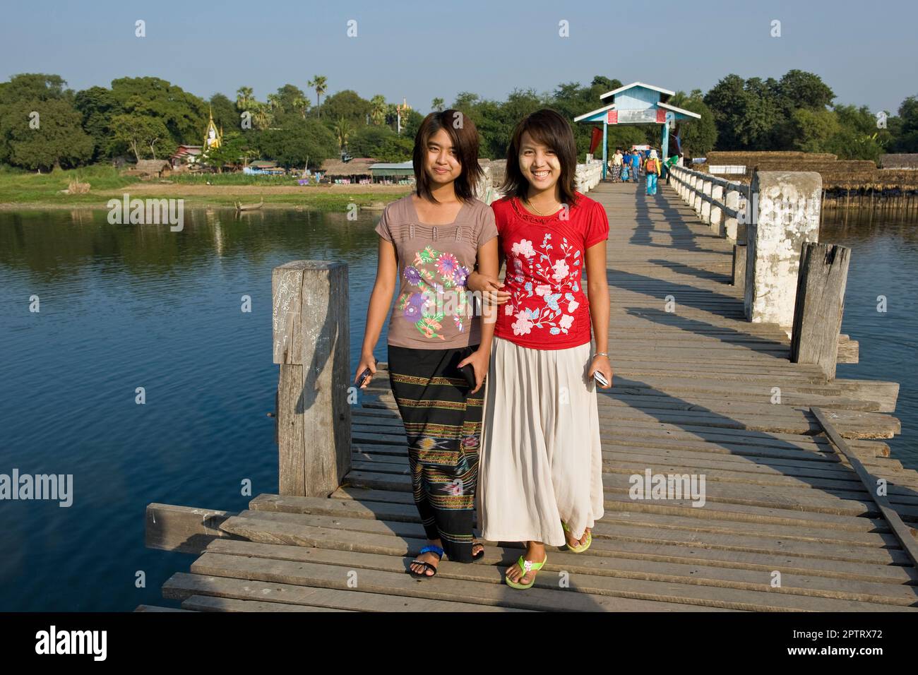 Myanmar, Amarapura, girls Stock Photo - Alamy