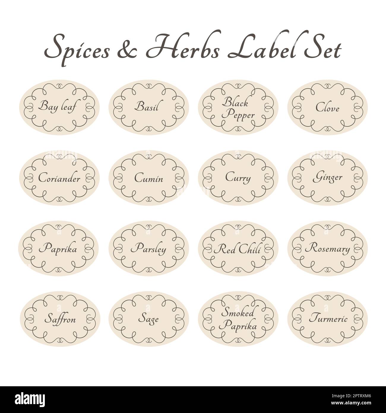 Kitchen spice sticker Stock Vector Images - Alamy