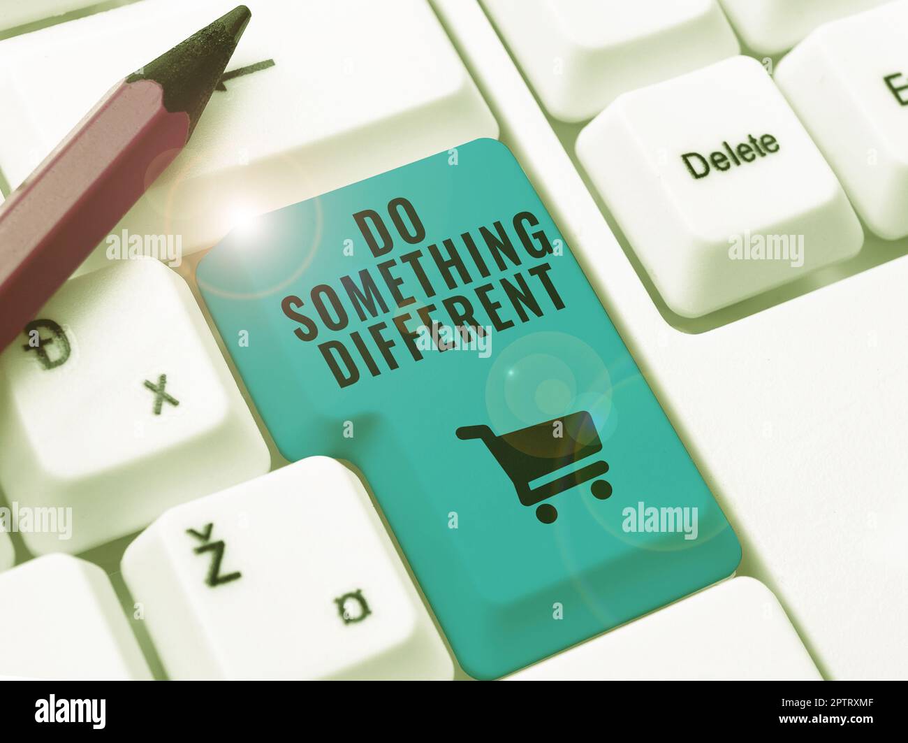 Conceptual display Do Something Different, Concept meaning be unique ...