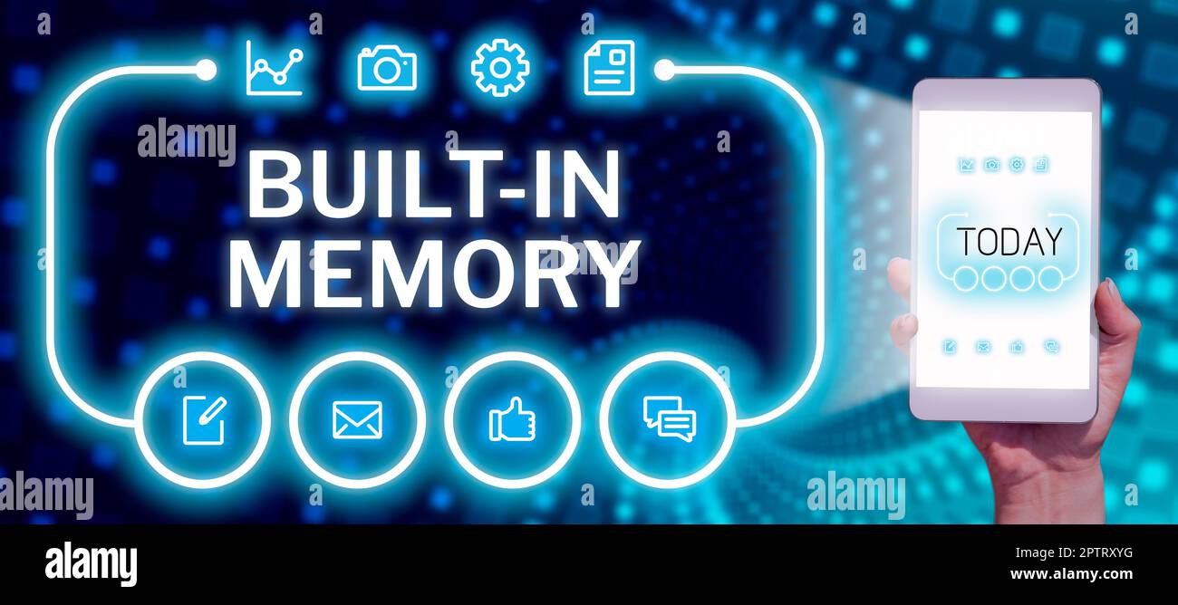 Inspiration showing sign Built In Memory, Business concept device or ...