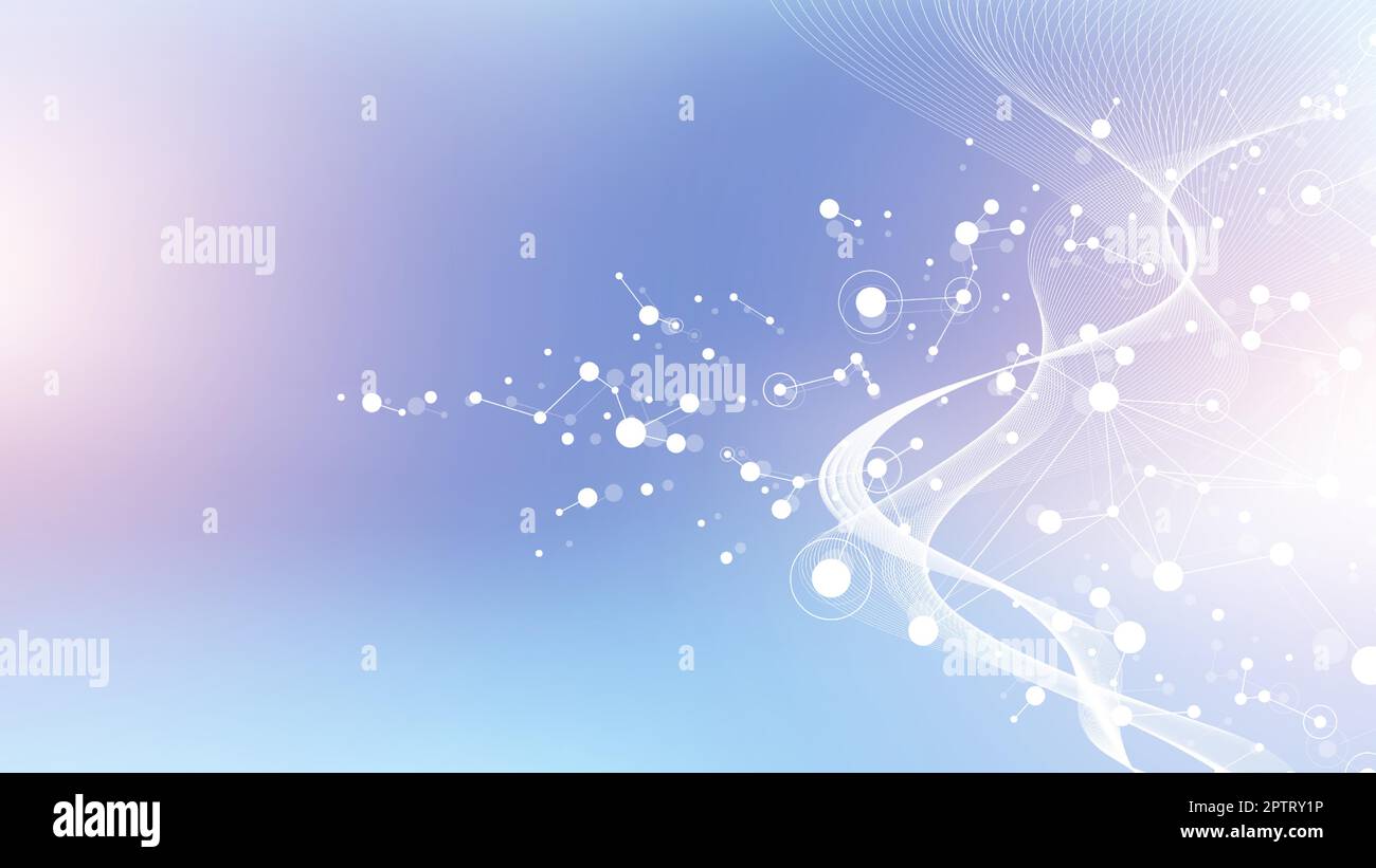 Molecular abstract structure background. Scientific vector illustration ...