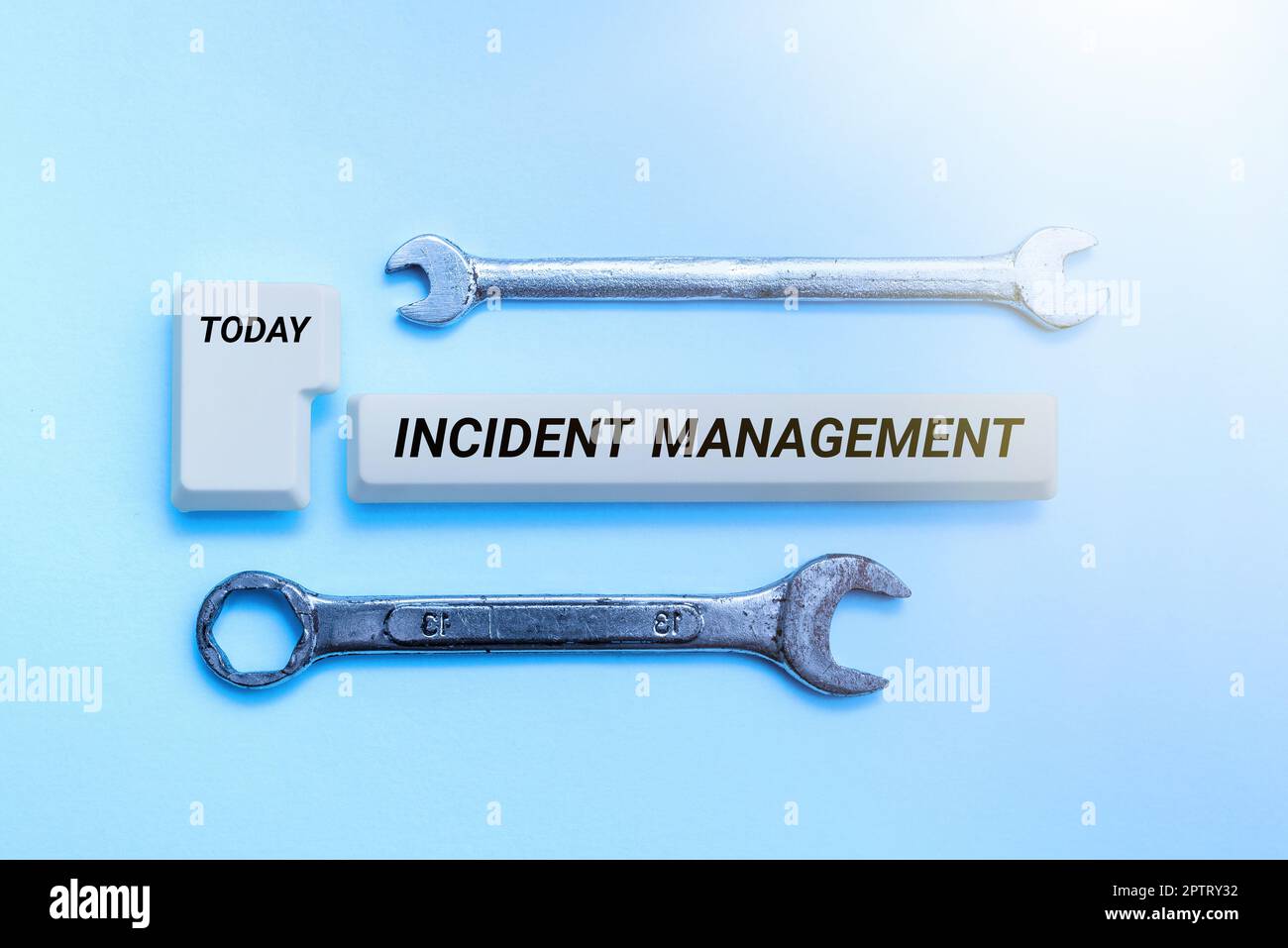 Sign displaying Incident Management, Concept meaning Process to return ...