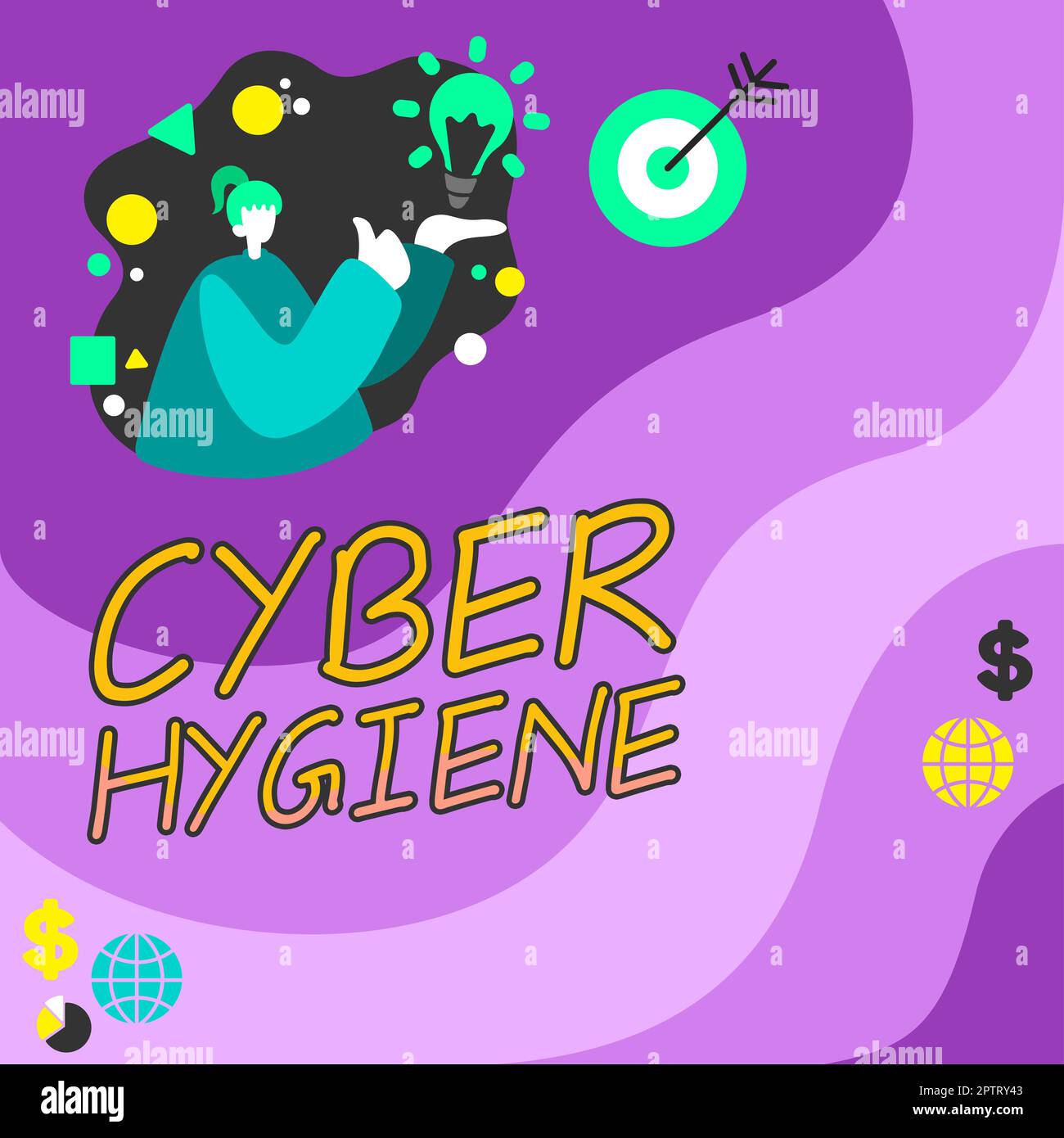Sign displaying Cyber Hygiene, Business concept steps that computer ...