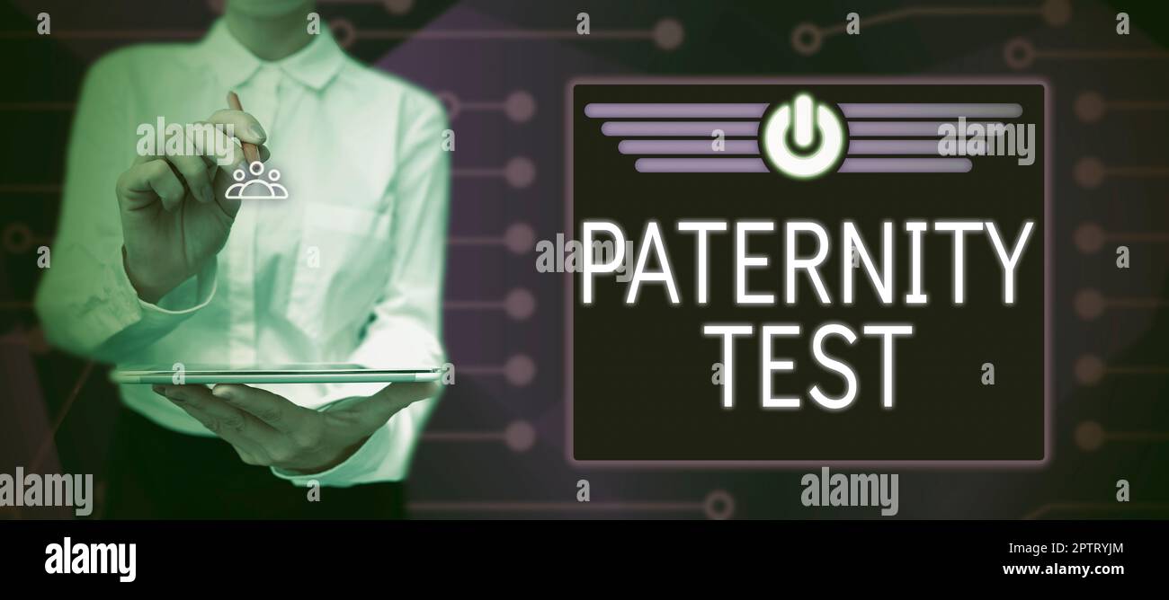 Hand writing sign Paternity Test, Business concept a test of DNA to ...