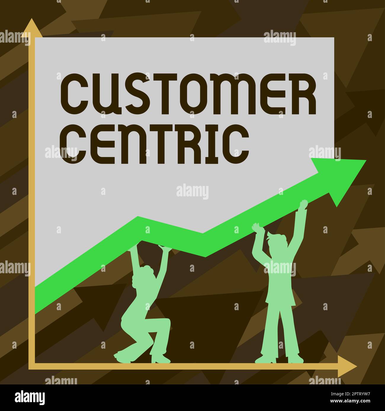 Conceptual display Customer Centric, Business showcase process of ...