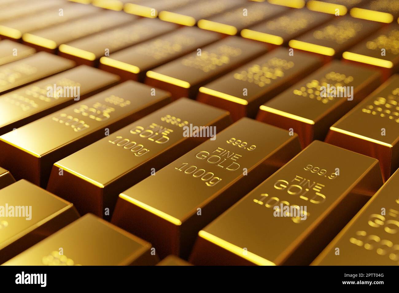 Gold bullion bars, precious metal investment as a store of value ...
