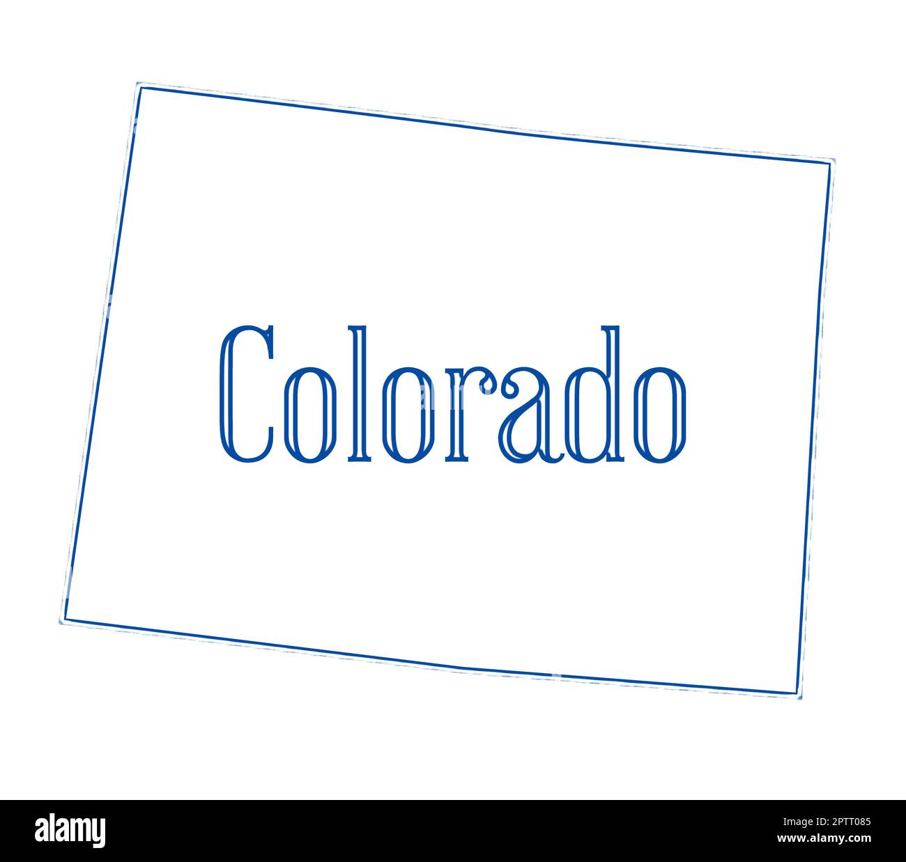 State map outline of Colorado over a white background Stock Photo - Alamy