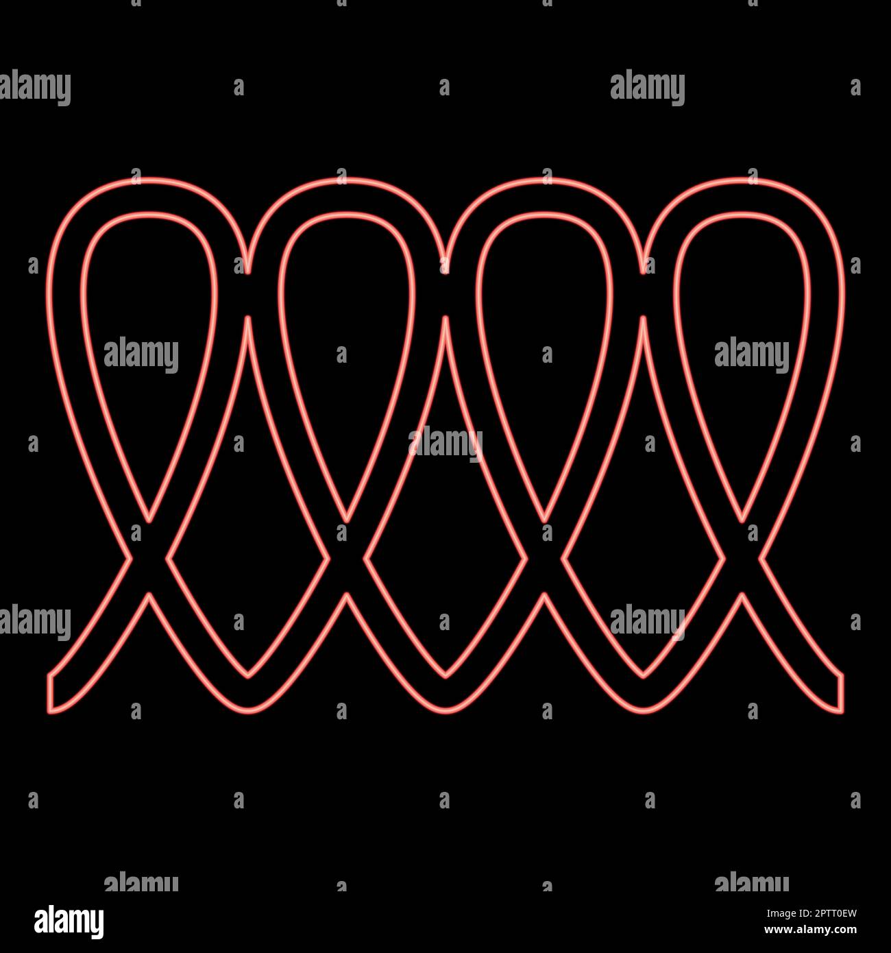 Neon induction cooking spiral electrical heat symbol type cooking ...