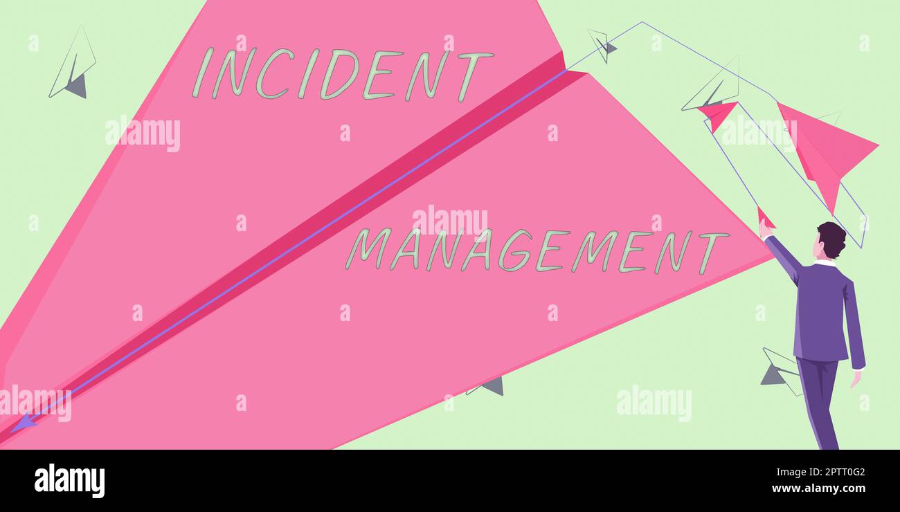 Text caption presenting Incident Management, Business idea Process to return Service to Normal ...