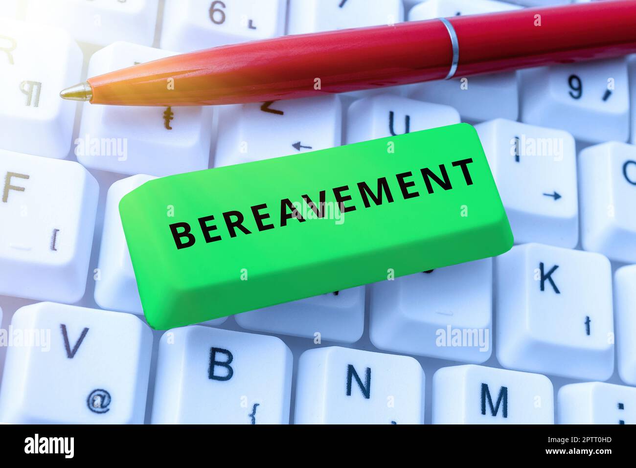 Text caption presenting Bereavement, Word for a period of mourning ...