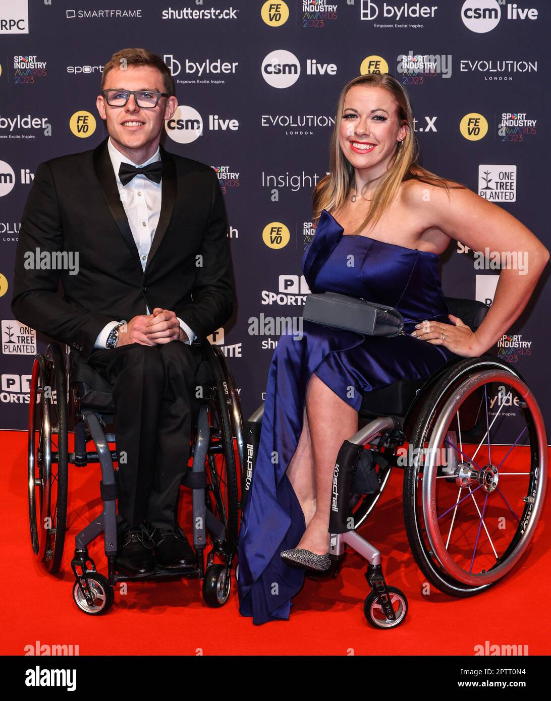 London, UK. 27th Apr, 2023. Nathan Maguire and Hannah Cockroft seen ...
