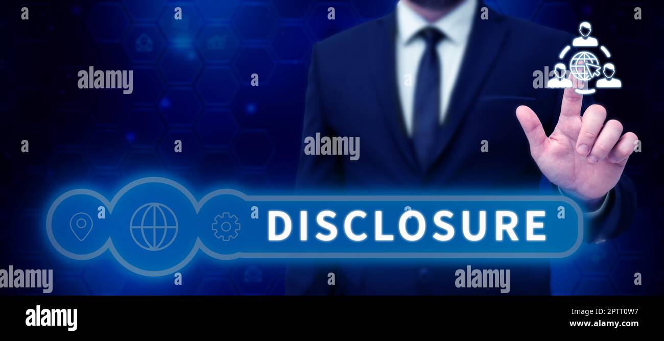 Inspiration showing sign Disclosure, Business idea The action of making ...