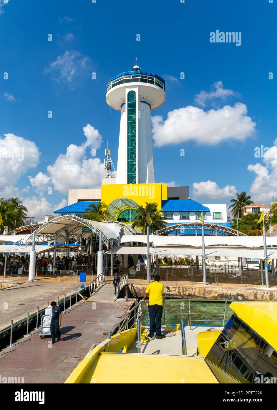 Ultramar ferry terminal at Puerto Juarez, Cancun, Quintana Roo ...