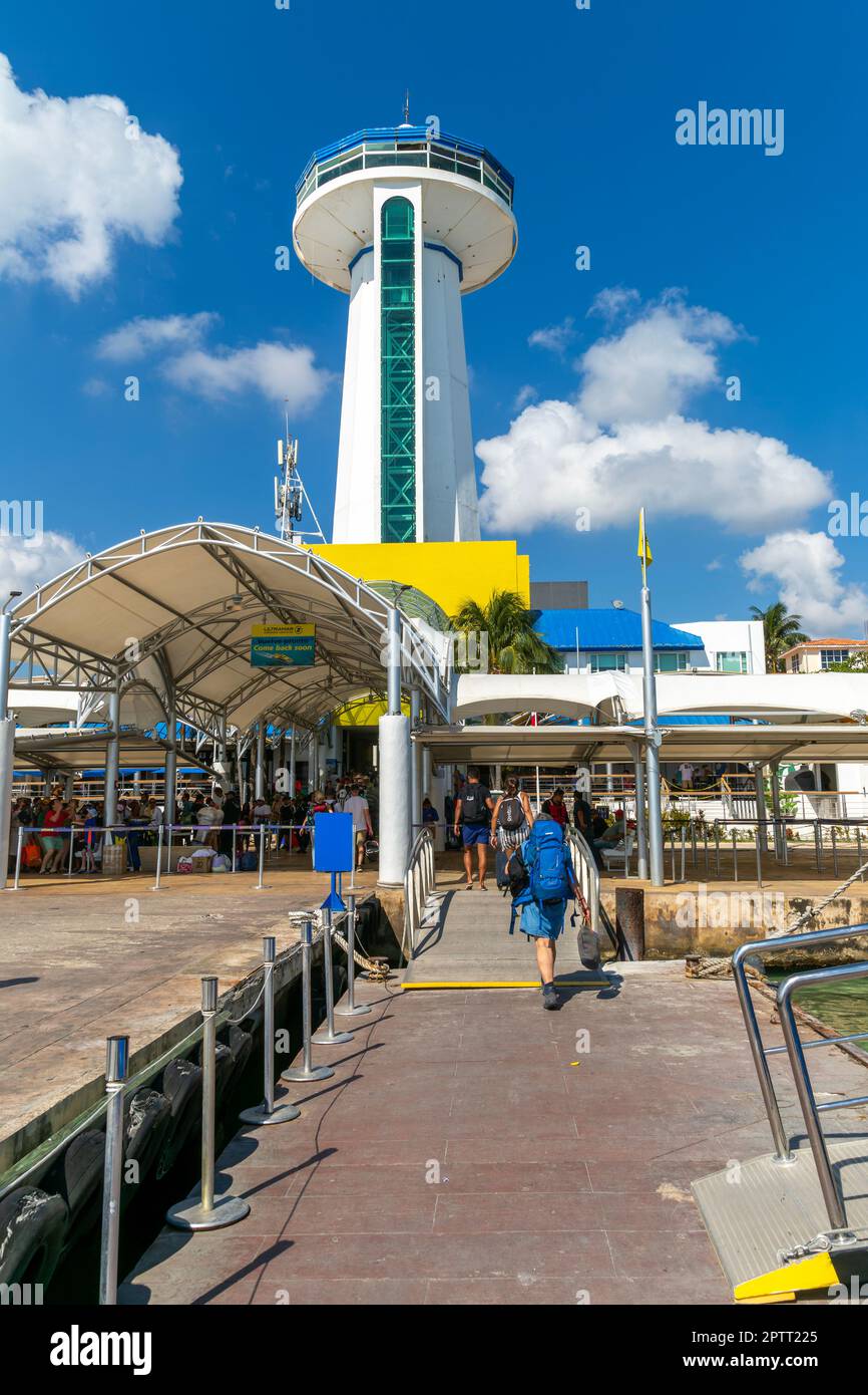 Ultramar ferry terminal at Puerto Juarez, Cancun, Quintana Roo ...
