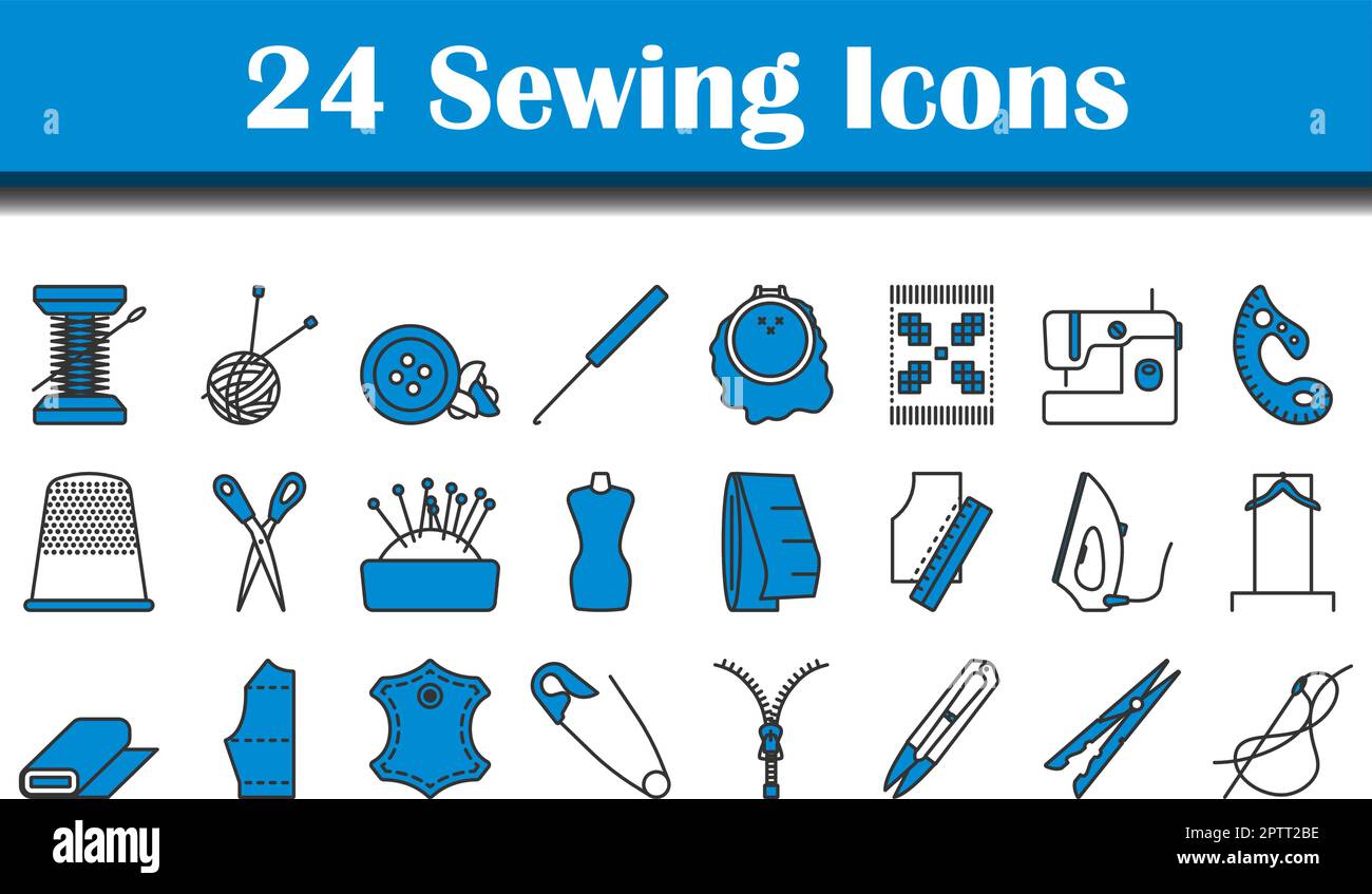 Sewing Icon Set Stock Vector Image & Art - Alamy