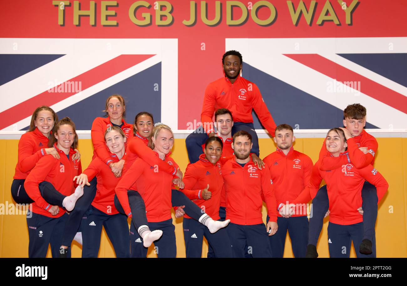 Team GB Judo pose for a group photo during a media day at The British ...