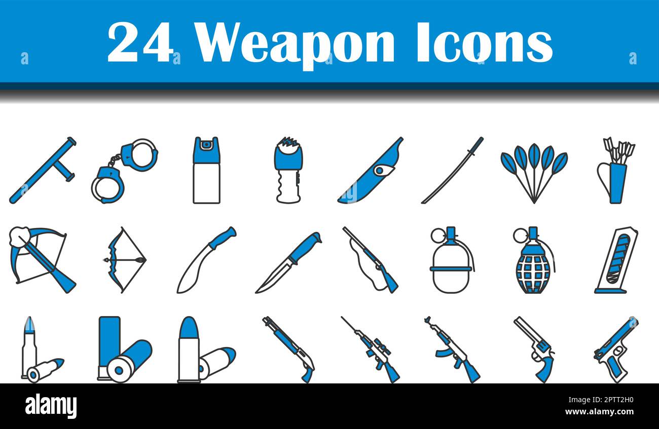 Weapon Icon Set Stock Vector Image & Art - Alamy