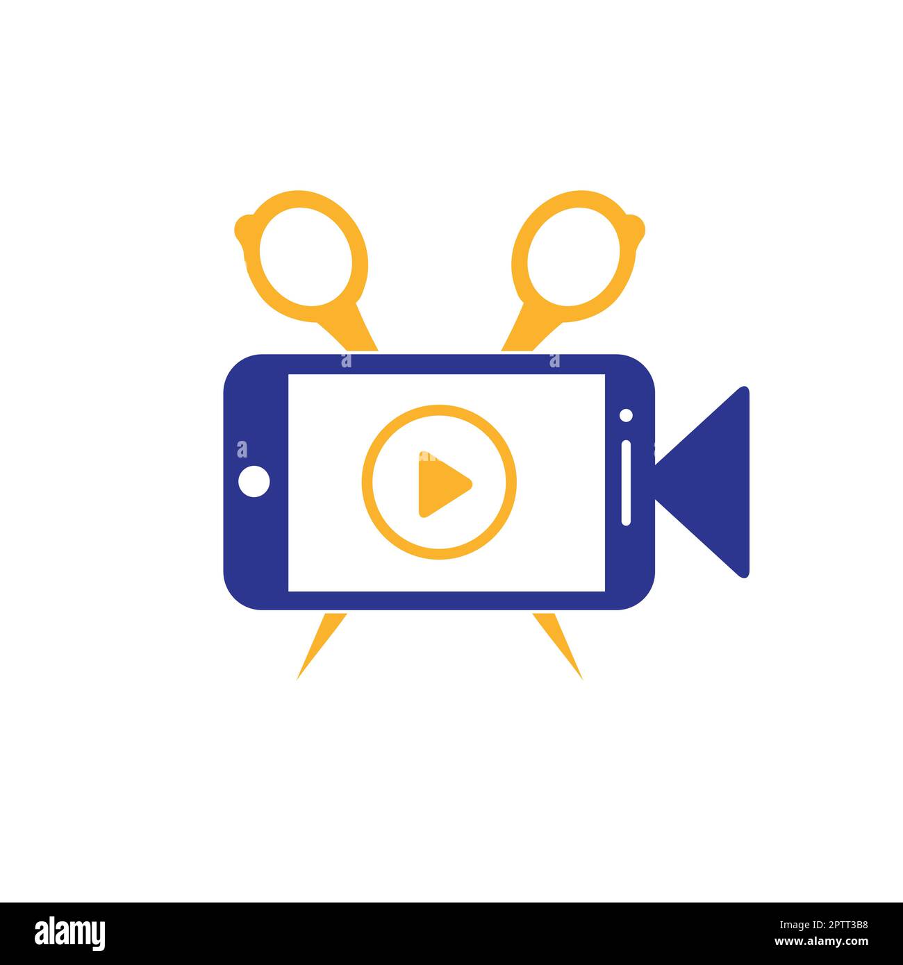 Movie film editor vector logo design. Video editing logo concept Stock ...