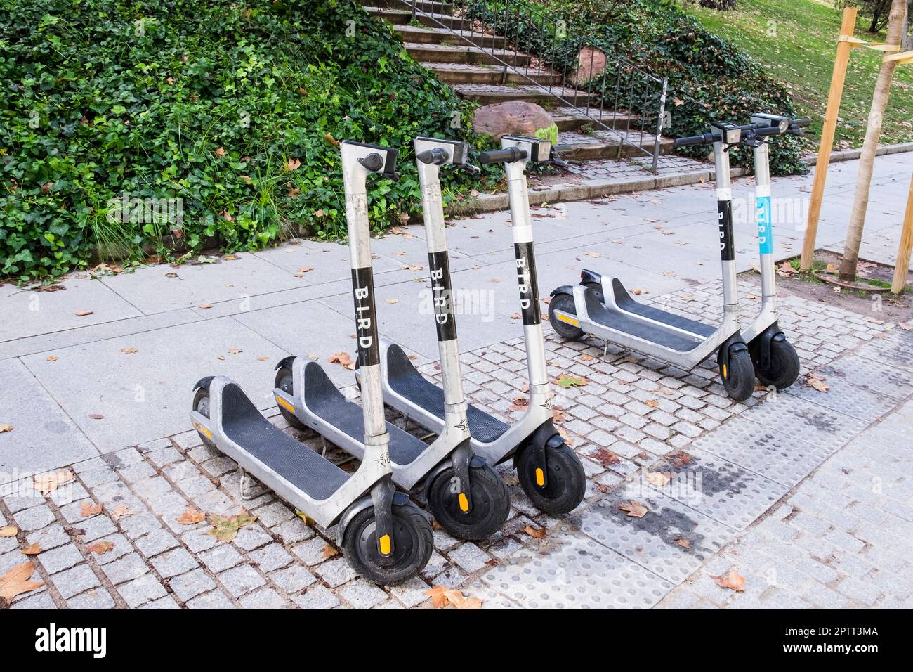 Spain, Madrid, Electric scooter Stock Photo - Alamy