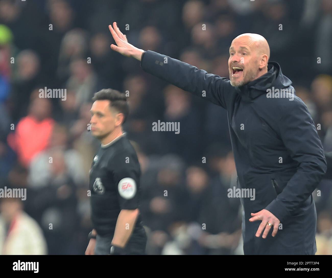 Manchester United manager Erik ten Hag during the English Premier ...