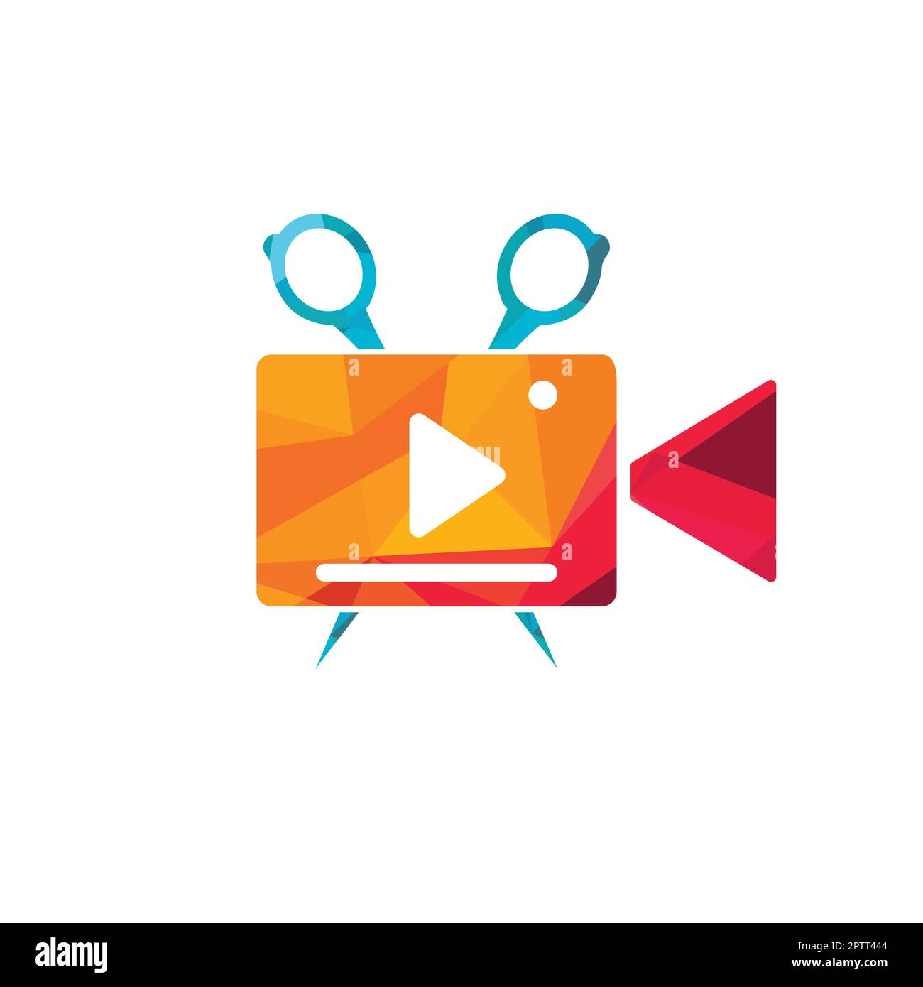 Movie film editor vector logo design. Video editing logo concept Stock ...